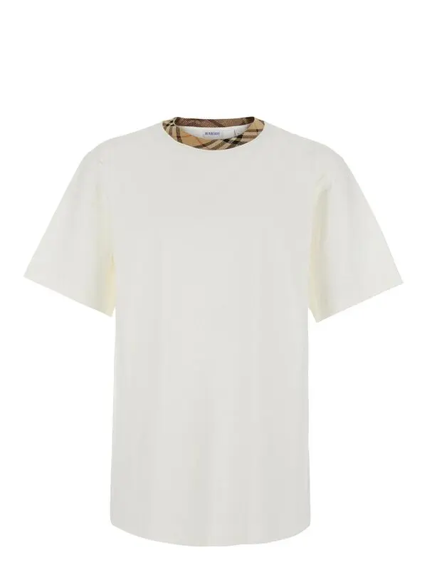 Burberry Ryan Checked Collar T-shirt - Multicolor
