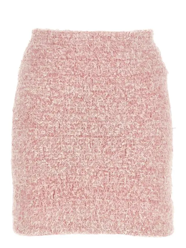 Balenciaga Cotton-blend Tweed Skirt - Pink