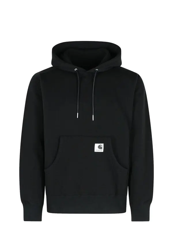 Sacai Charhartt Work In Progress' Cotton Sweatshirt - Black