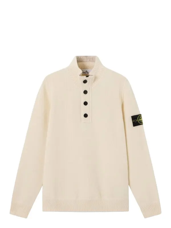 Stone Island Virgin Wool Blend Sweater - Cream