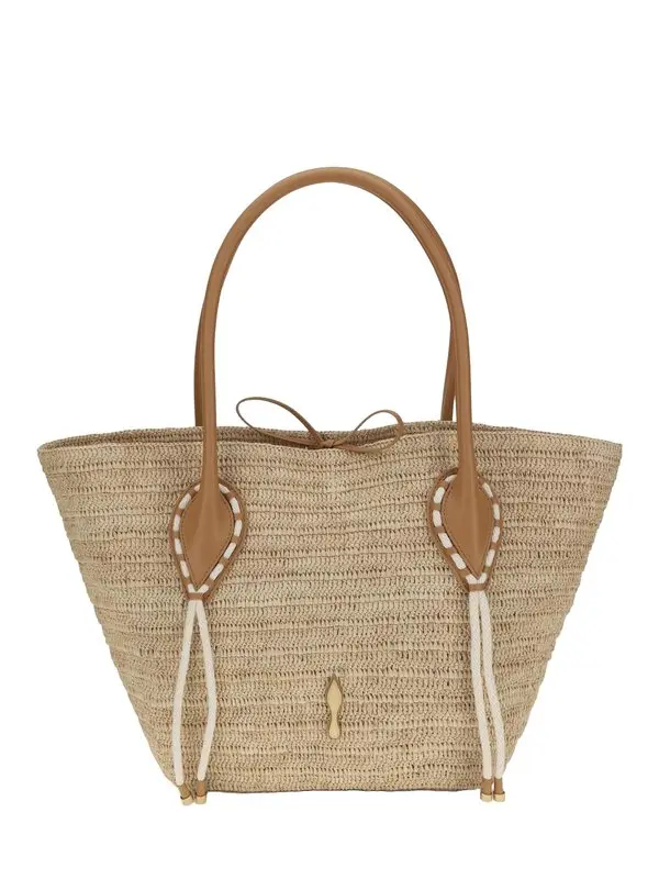 CHRISTIAN LOUBOUTIN Large Venus Basket Shoulder Bag - Cream