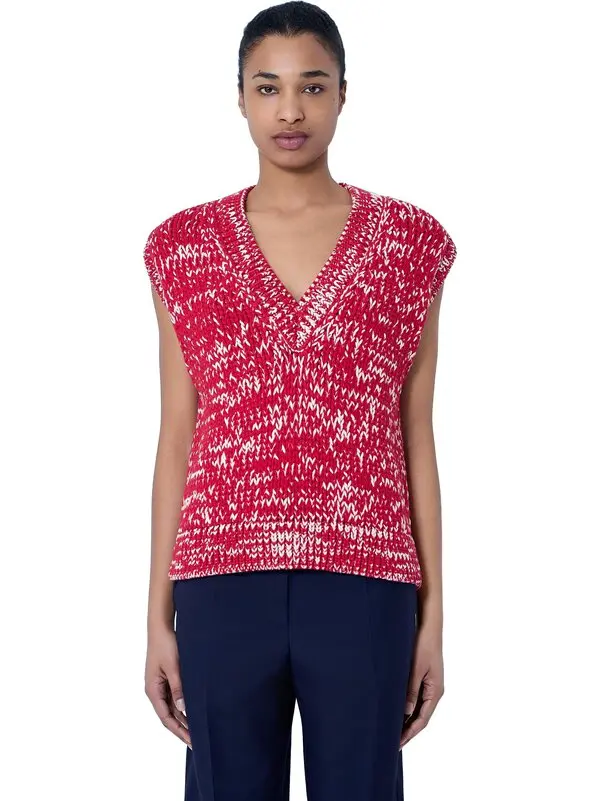 Dries Van Noten Sleeveless Knit Top - Red