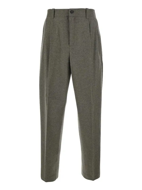 GOLDEN GOOSE Flannel Straight Trousers - Multicolor
