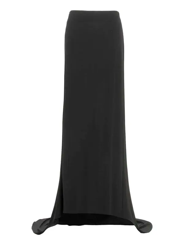 Magda Butrym Asymmetrical Long Skirt - Black