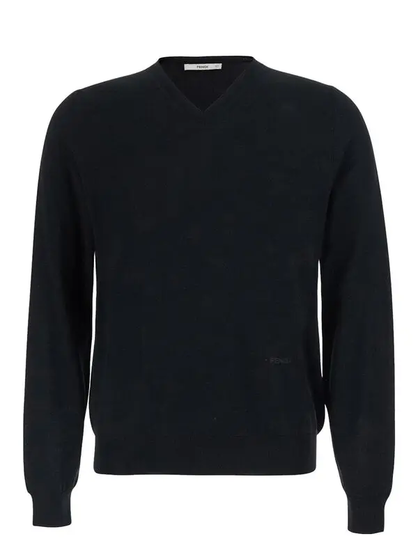 Fendi Look 26 Look 58 Wool V Neck - Multicolor