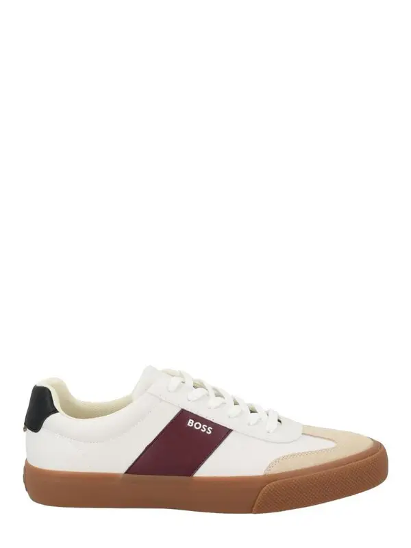 BOSS Logo Leather Sneakers - White