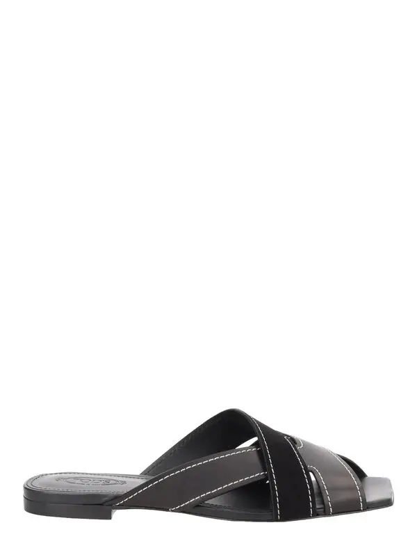 TOD'S Cross-strap Sandal - Black