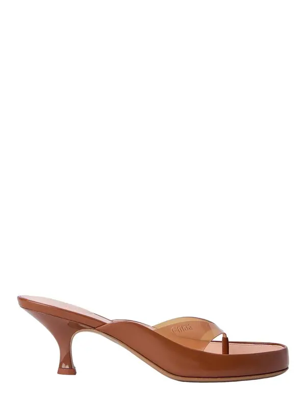 Chloé Junie Heeled Sandals - Brown