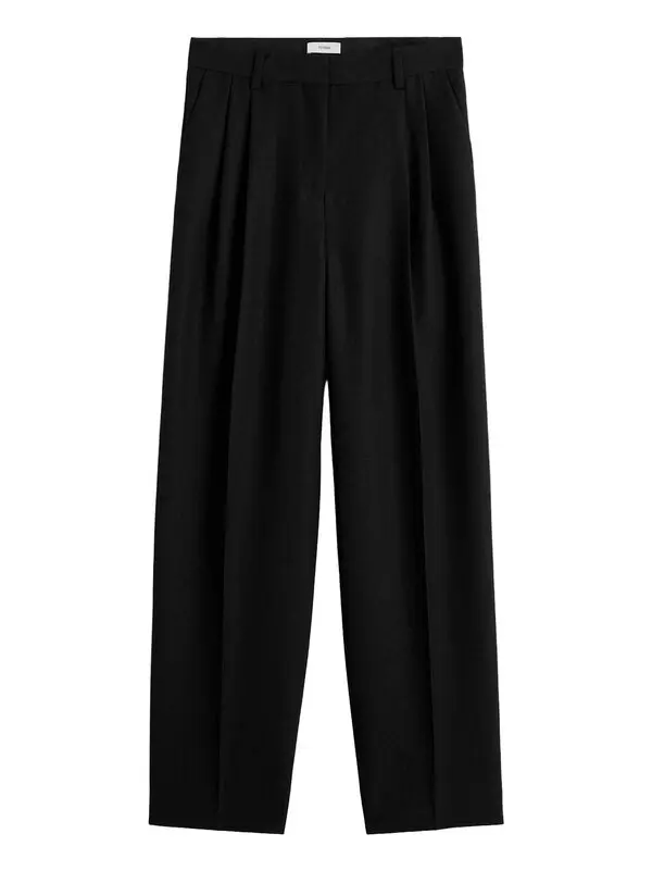TOTEME Wool Blend Tailored Trousers - Black