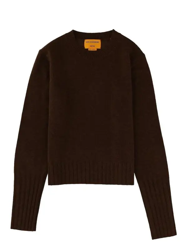 Guest In Residence Shrunken Crew Jersey - Brown