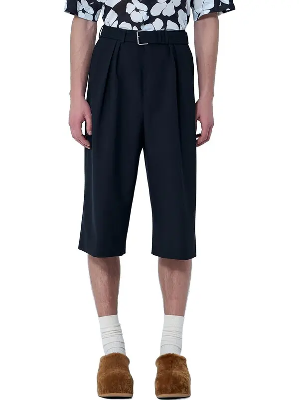 Dries Van Noten Wool Pleated Trousers - Black