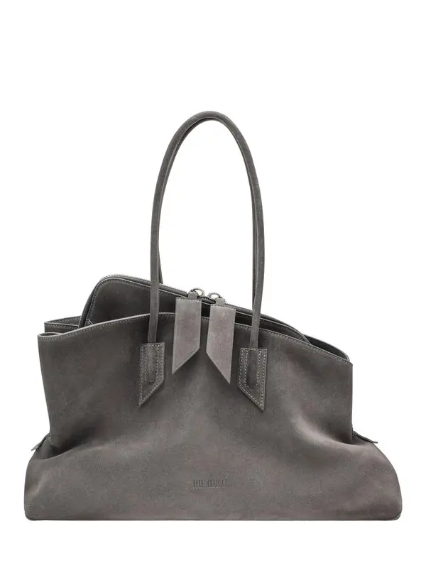 Attico Suede La Passeggiata Medium Bag - Gray