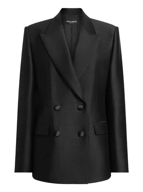 Dolce & Gabbana Double-breasted Faille Jacket - Black