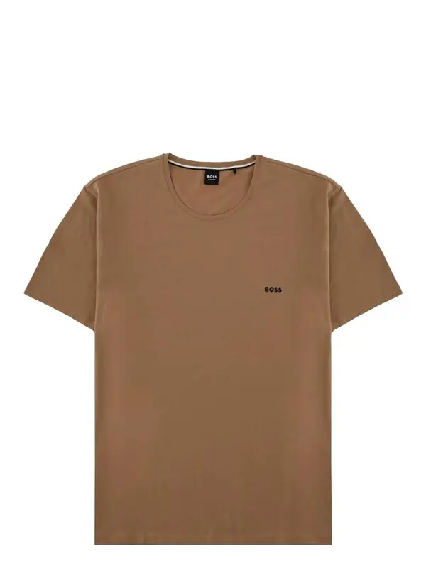 BOSS T-shirt With Logo - Brown