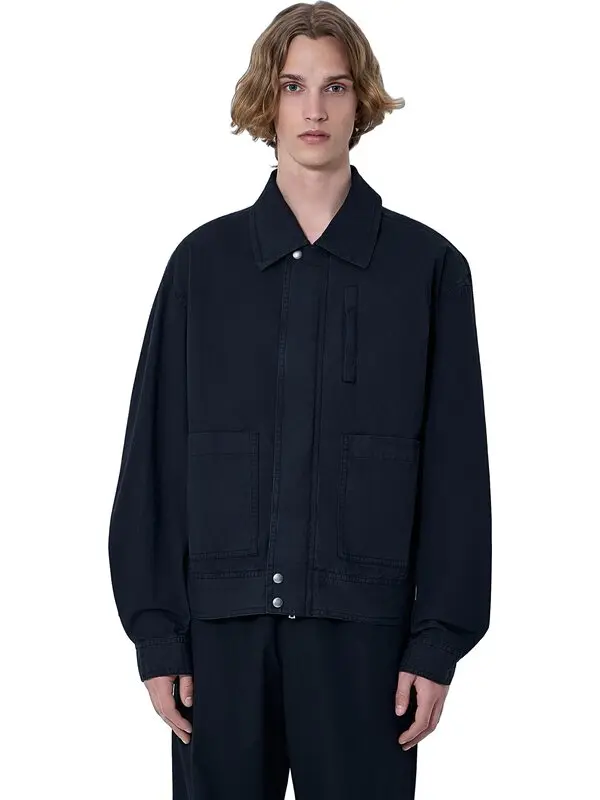 Dries Van Noten Cotton Jacket With Snap Fastening - Black