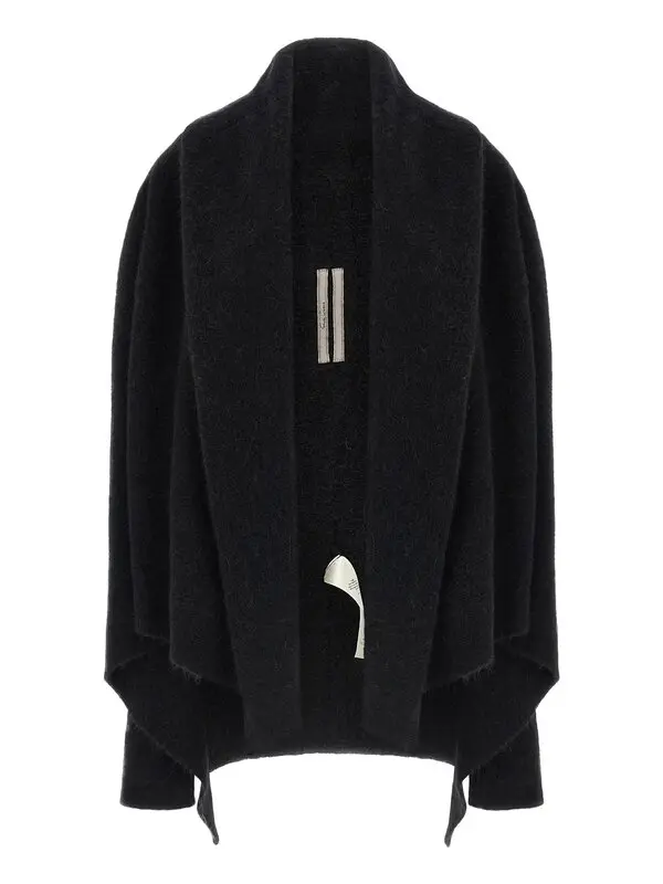 Rick Owens Hooded Wrap Cardigan - Black
