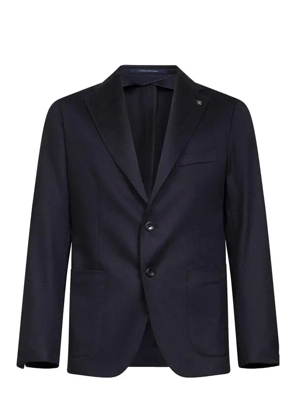 Tagliatore Blue Camel Drap Single-breasted Blazer - Multicolor