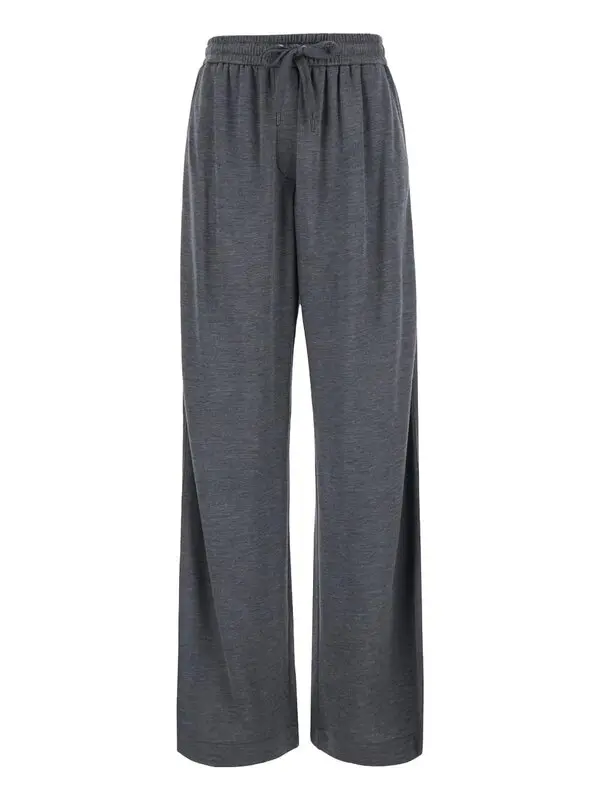 Brunello Cucinelli Cotton Blend Monil Detail Pants - Gray