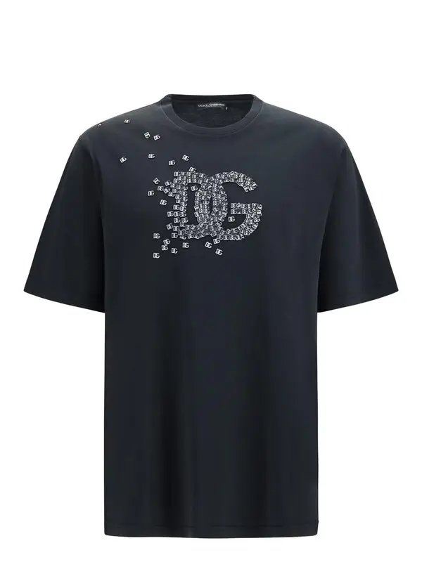 Dolce & Gabbana Cotton T-shirt With Logo - Black