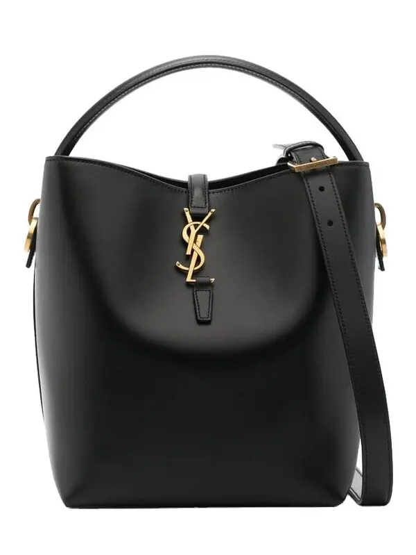 Saint Laurent Calf Leather Shoulder Bag - Black
