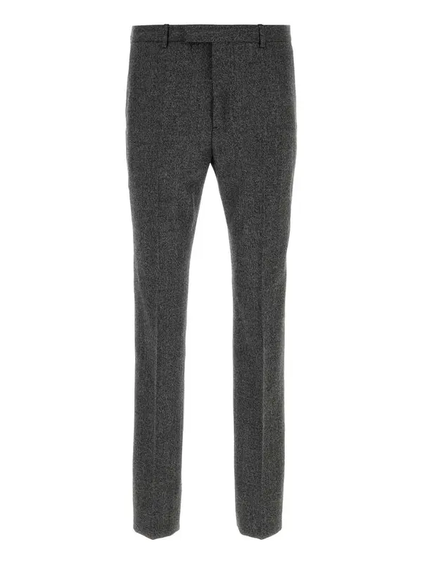 Gucci Melange Charcoal Wool Pant - Gray