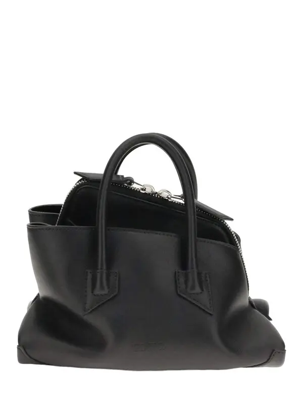 Attico La Passeggiata Mini Leather Handbag - Black