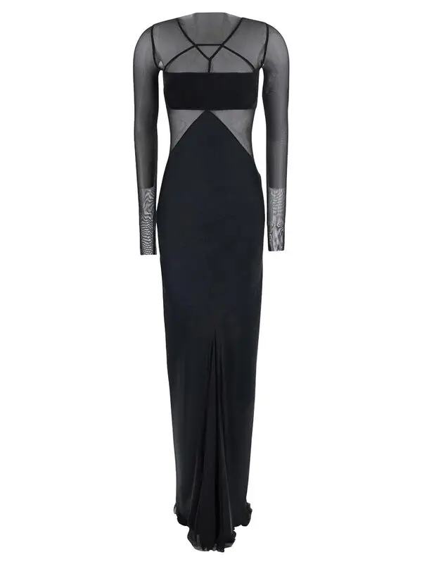 Rick Owens Combo Gown With Draped Details - Multicolor