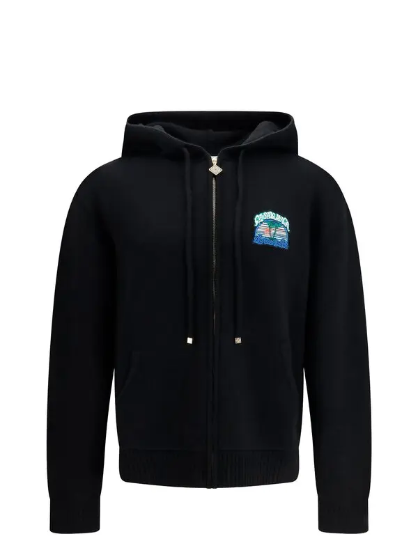 Casablanca Palm Tree Hoodie - Black