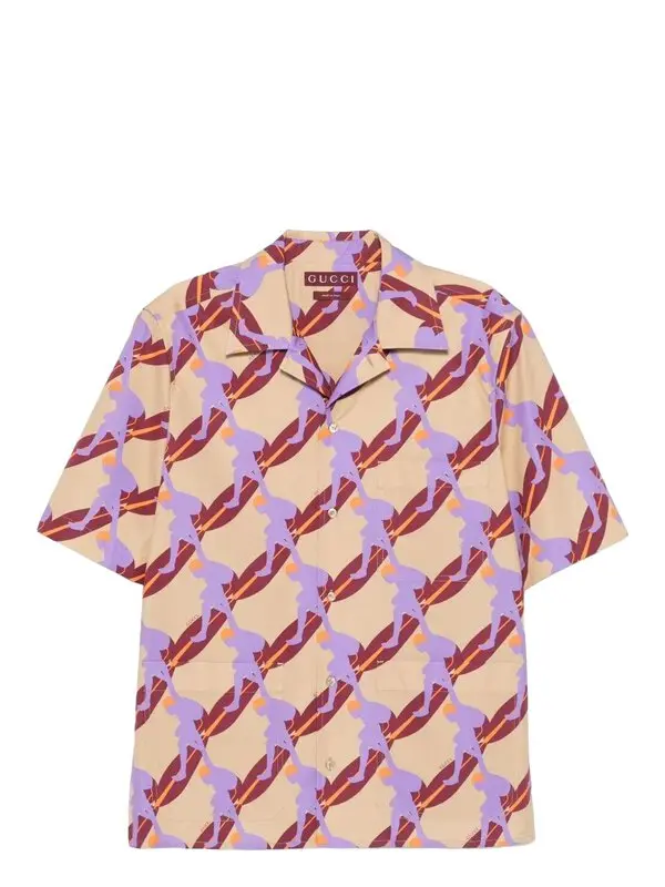 Gucci Twisted Surf On Pop` Print Shirt - Multicolor
