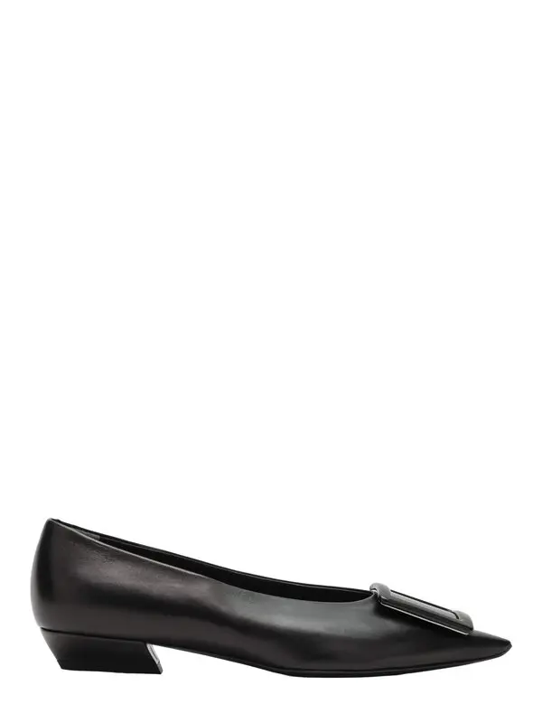 ROGER VIVIER Gommettine Ballerina In Leather - Black