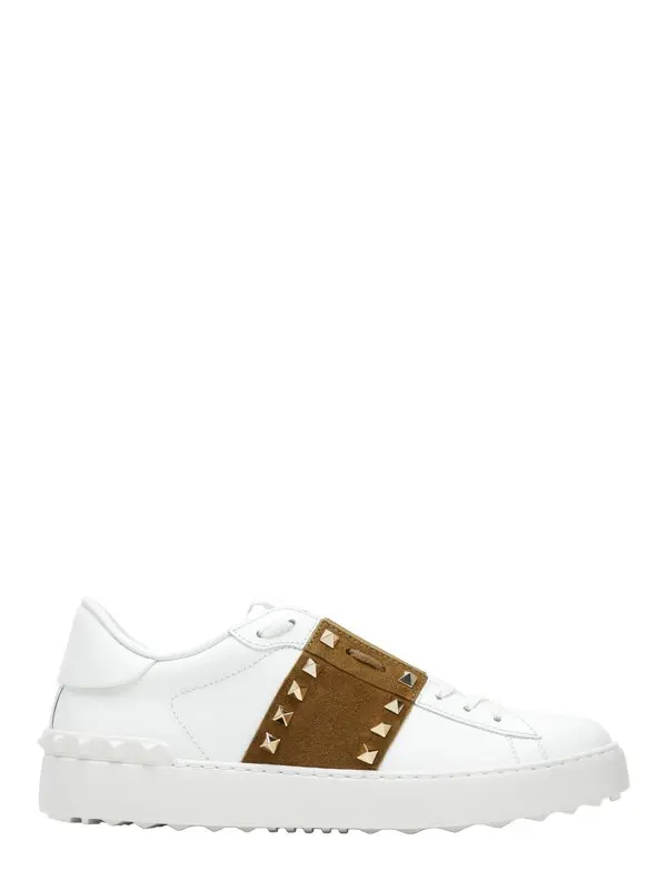 Valentino Garavani Rockstud Untitled Leather Trainers - White