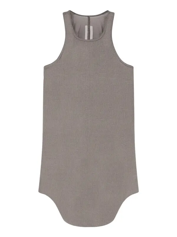 Rick Owens Tower Cotton And Silk Blend Tank Top - Gray