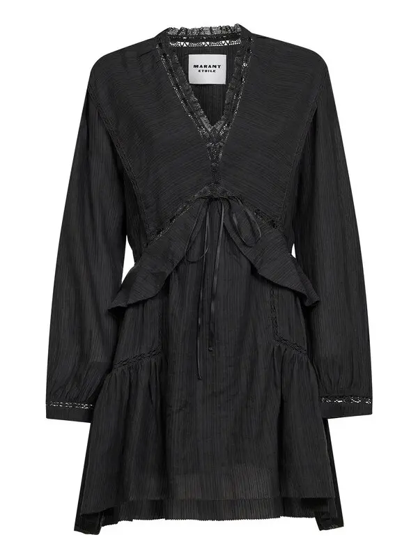 Isabel Marant Étoile Damya Gauze And Lace Mini Dress - Multicolor