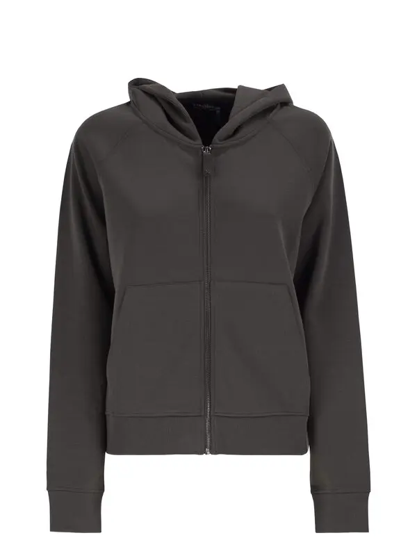 Max Mara Hooded Zip-up Jersey Sweatshirt - Multicolor