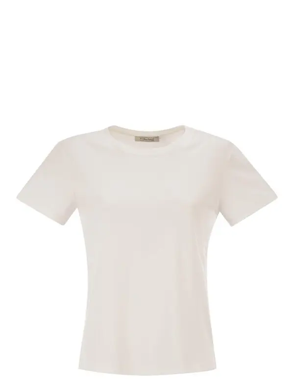 Max Mara Cotton And Modal Jersey T-shirt - White