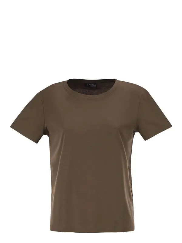 Max Mara Smmsegale Cotton And Modal Jersey T-shirt - Brown