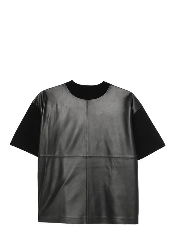 Max Mara Panel Design Short Sleeve T-shirt - Black
