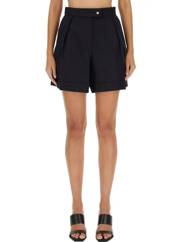 Alexander McQueen Wool Cargo Shorts - Blue