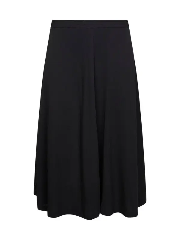 TOTEME Black Fluid Jersey Midi Skirt - Multicolor