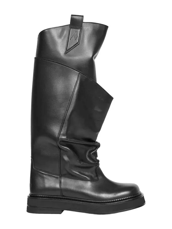 Attico Black New Robin Passeggiata Combat Boots - Multicolor