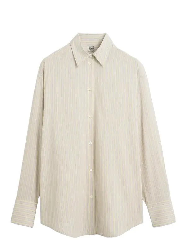 TOTEME Viscose And Silk Blend Striped Shirt - Multicolor