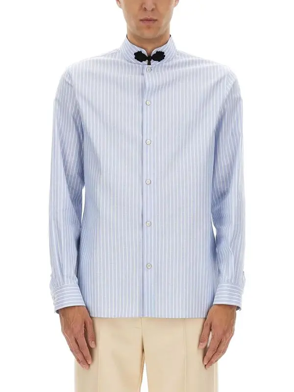 Valentino Garavani Cotton Oxford Shirt With Toggle - Multicolor