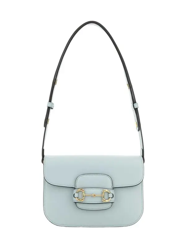 Gucci Pastel Light Small Horsebit 1955 Shoulder Bag - Blue