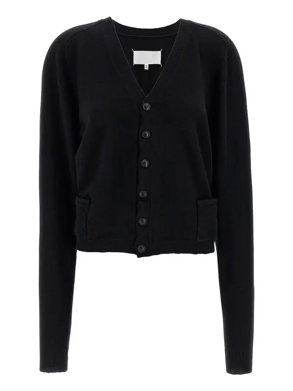 MAISON MARGIELA Wool Cardigan - Black