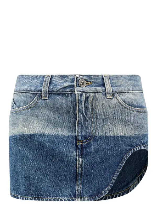 Attico Denim Mini Skirt - Multicolor