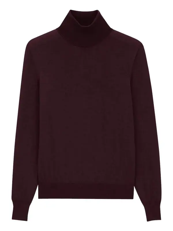 Saint Laurent Wool Turtleneck Sweater - Red