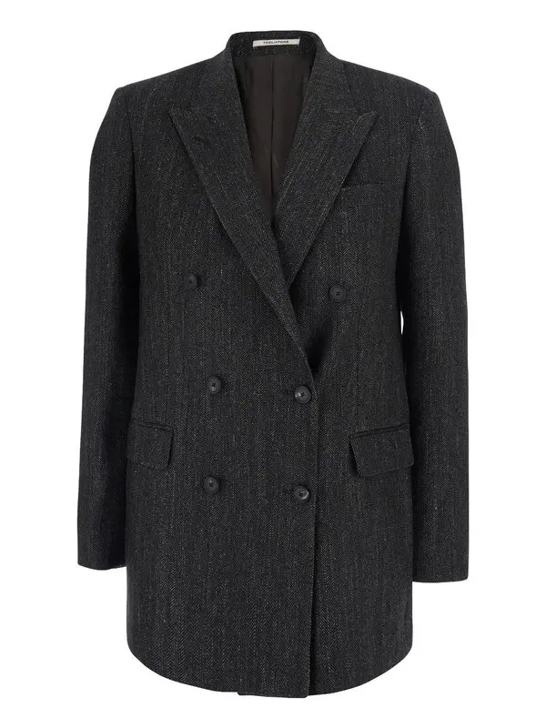 Tagliatore Jacket With Elegant Details In Tech Fabric - Gray