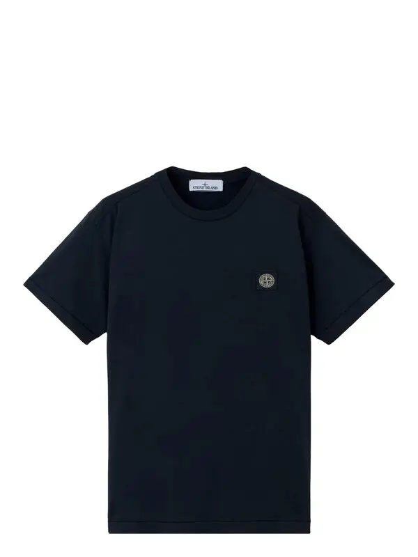 Stone Island Cotton T-shirt With Front Logo Patch - Multicolor