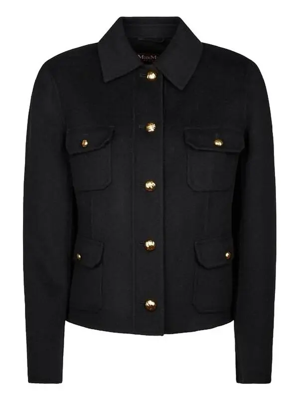 Max Mara Cropped Jacket - Black
