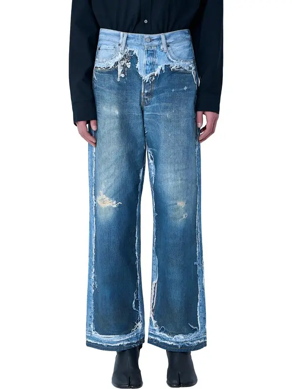 Acne Studios Trompe-l'oeil Jeans - Blue